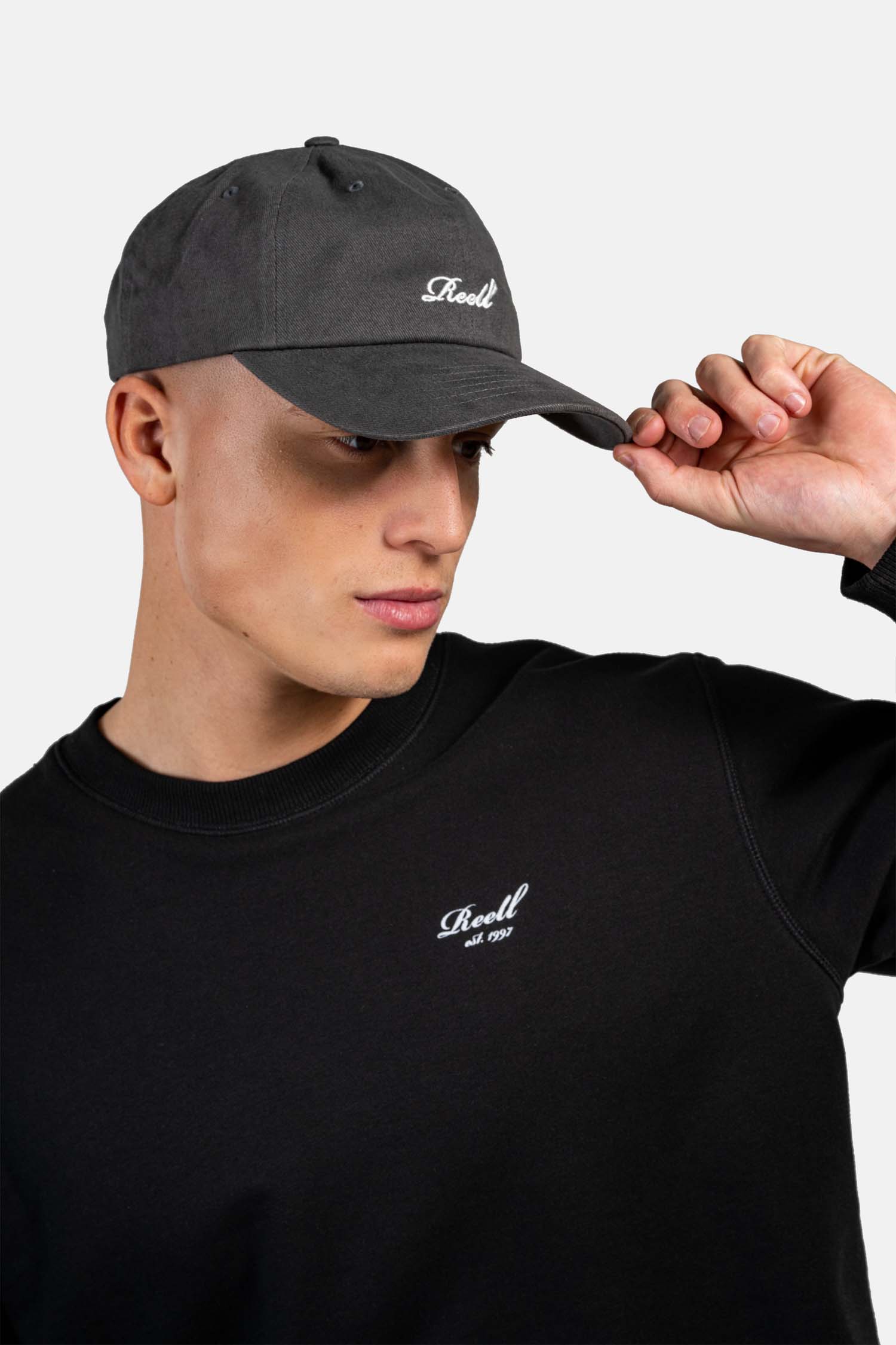 Single Script Cap, Dark Grey REELL-SHOP | The Official Reell Online Shop
