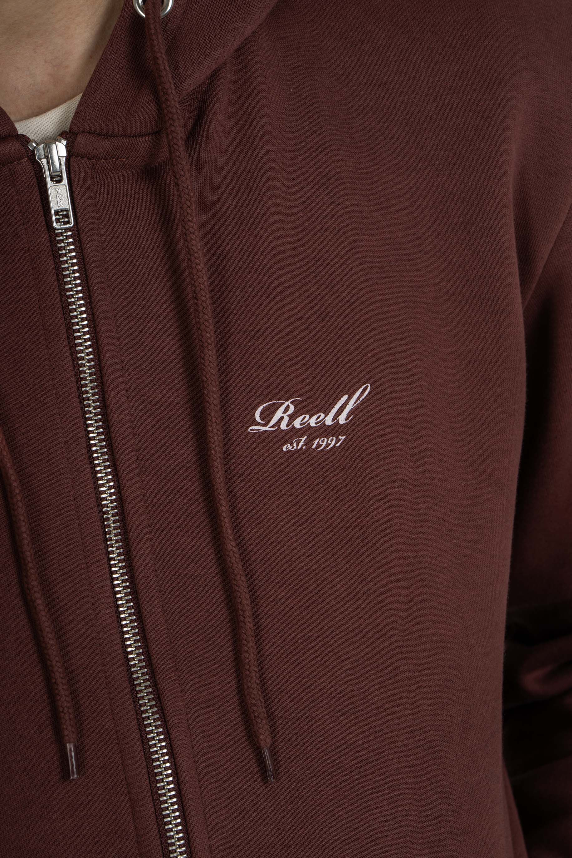 Staple Logo Zip Hoodie Dark Cherry REELL-SHOP | The Official Reell ...